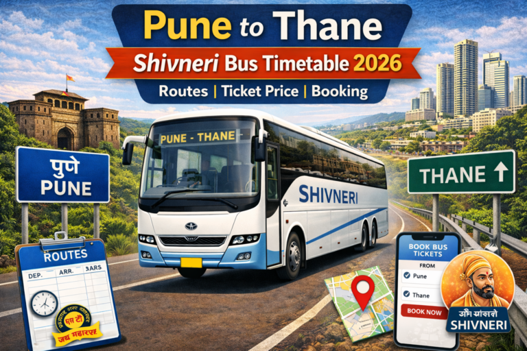 Pune to Thane Shivneri Bus Timetable 2026 Routes | Ticket Price